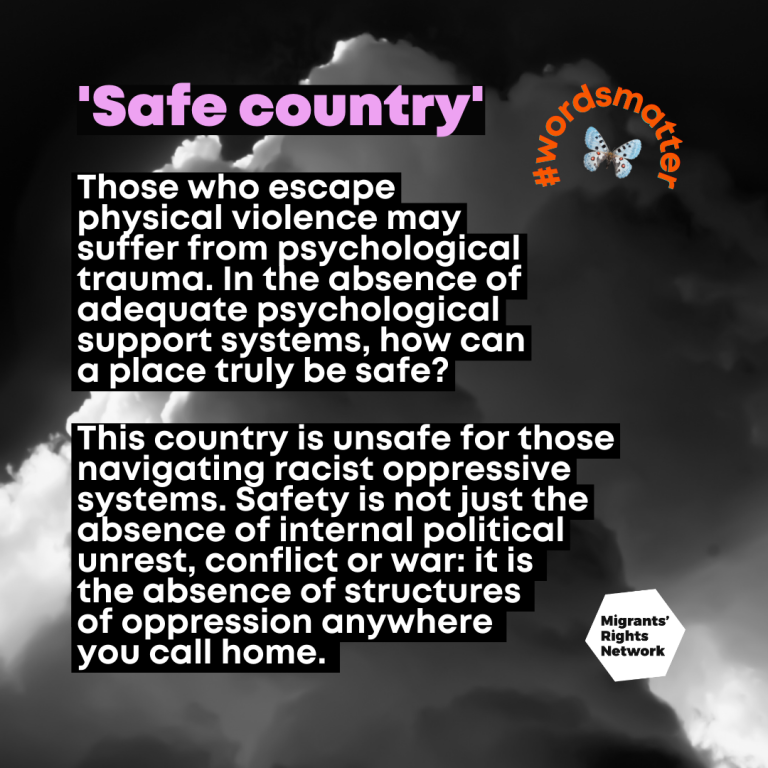 “Safe routes”, “safe country”… - Migrants' Rights Network